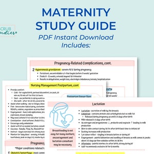 OB & Maternity Study Guide Nursing Student Study Guide - Etsy