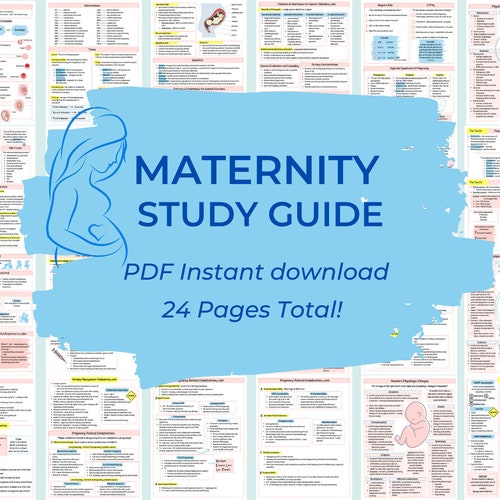 OB & Maternity Study Guide Nursing Student Study Guide - Etsy