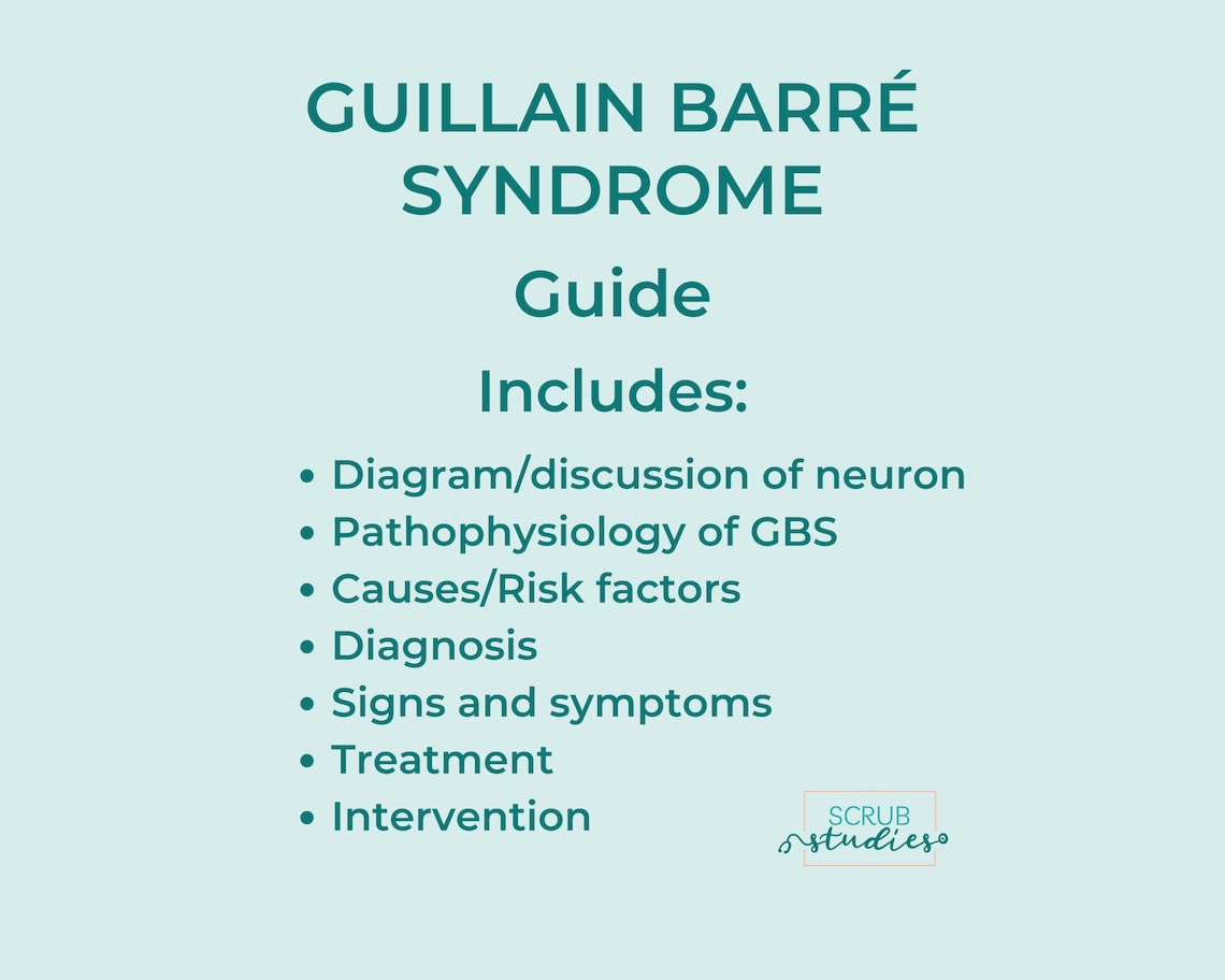 Guillain-barré Syndrome AIDP Neurological Disorders Nursing Study Guide ...