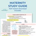 OB & Maternity Study Guide | Nursing Student Study Guide | Labor and ...