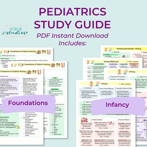 Pediatrics Study Guide | Nursing Student Study Guide | Digital Download ...