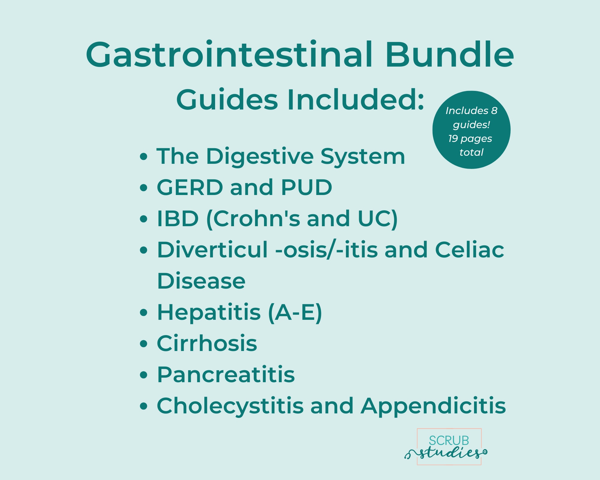 Gastrointestinal Bundle | Nursing Study Guide | GI Bundle | Digital ...