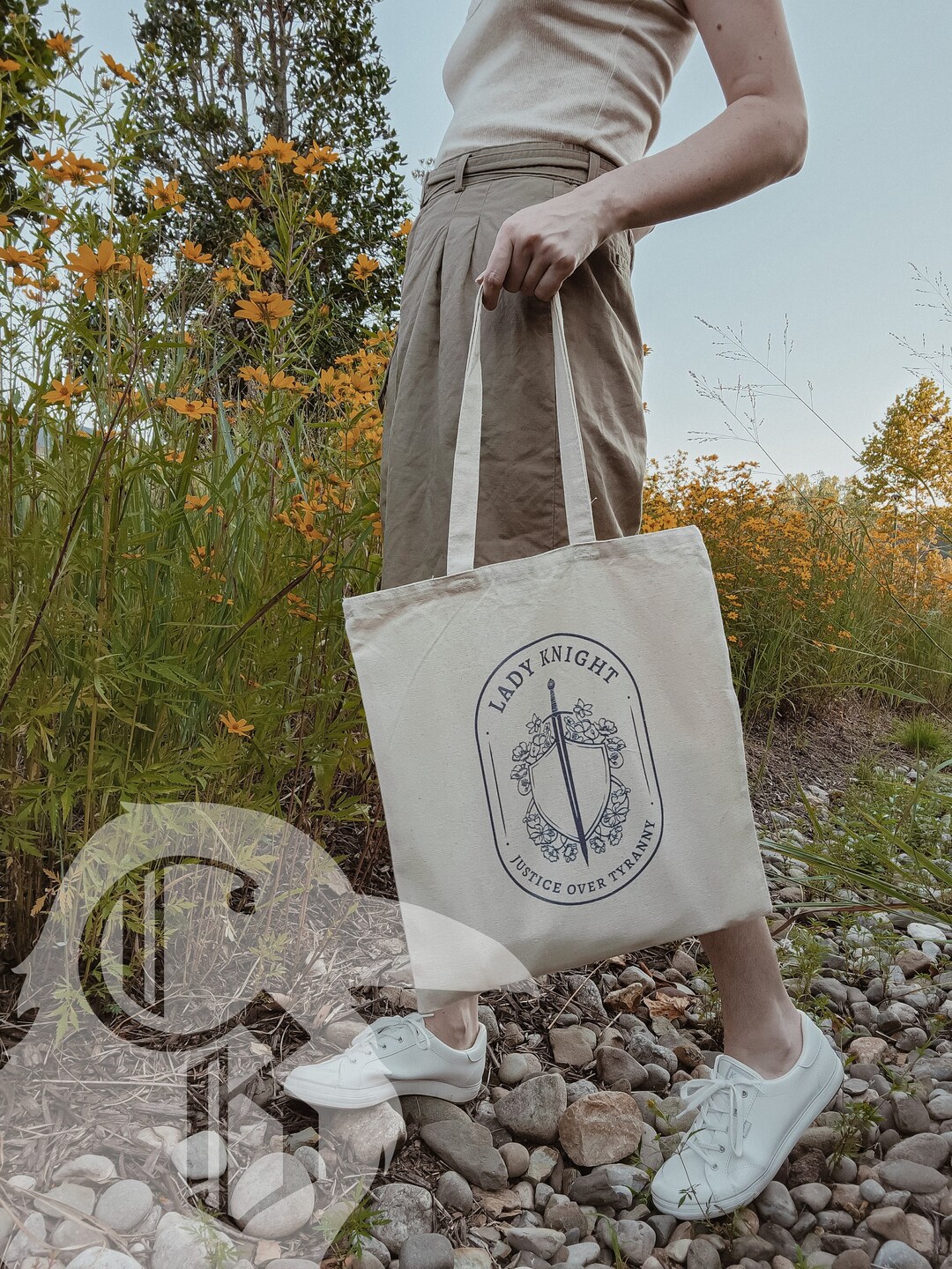 Lady Knight Tote Bag - Etsy