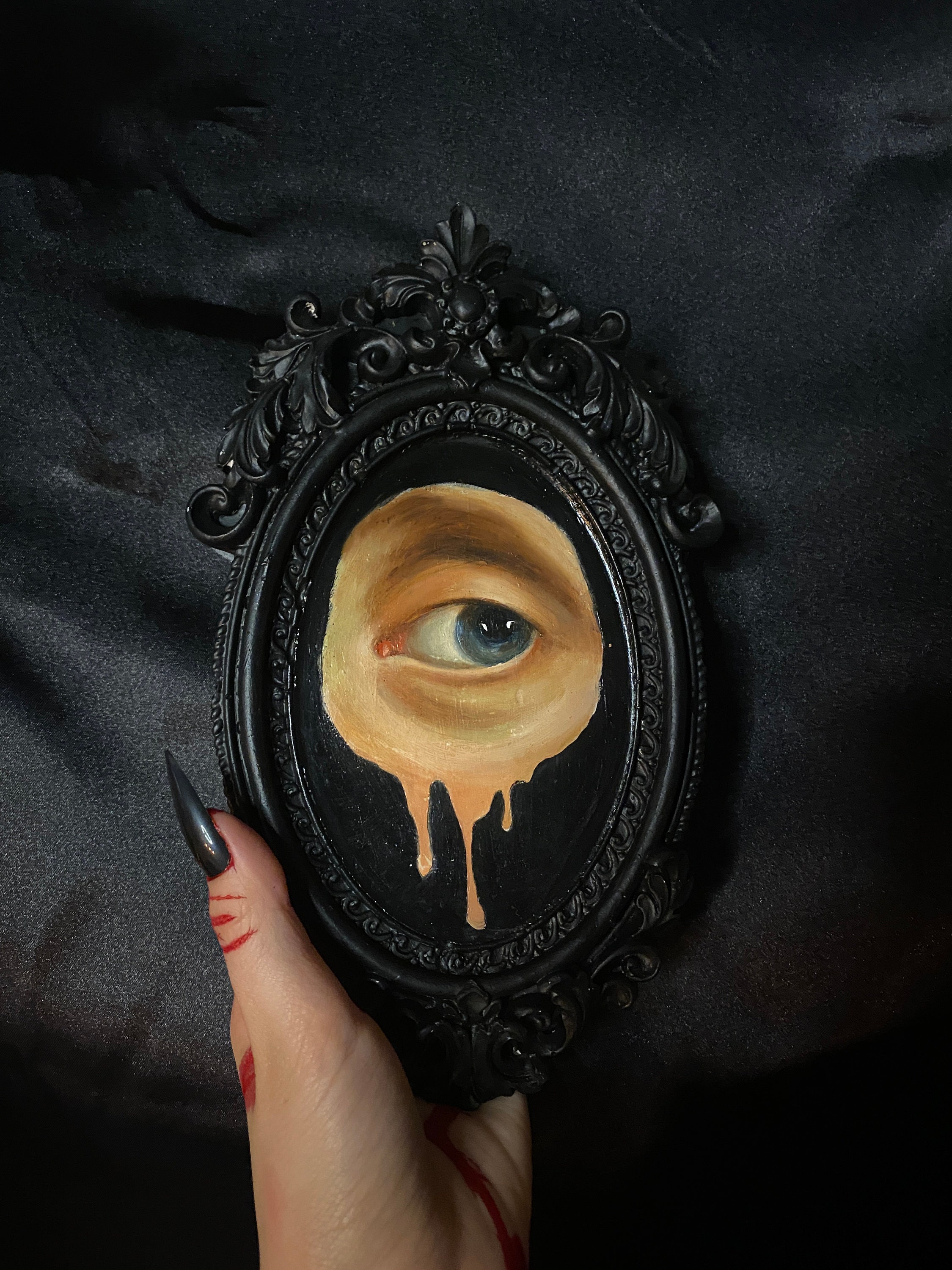 Victorian Gothic Home Decor Original Lovers Eye Painting Eye - Etsy