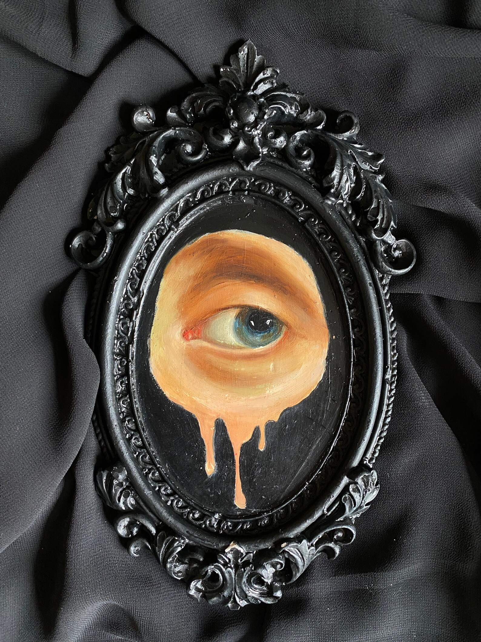 Victorian Gothic Home Decor Original Lovers Eye Painting Eye | Etsy