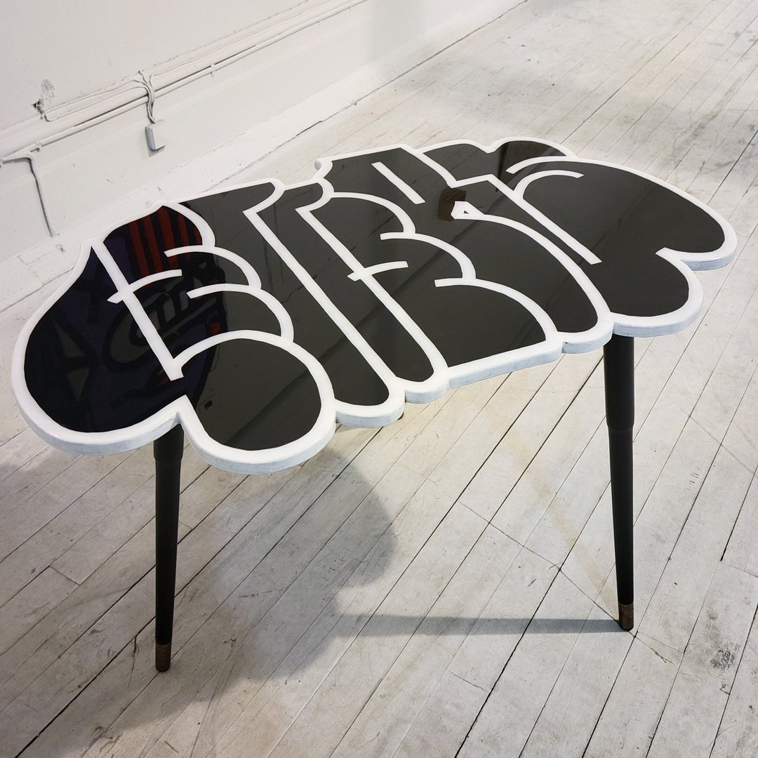 The LETTERS Table Unique Piece Epoxy - Etsy