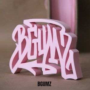 Custom Word 3d Print Graffiti Handstyle Custom Word 3d Print - Etsy