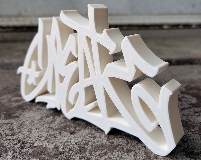 Custom Word 3d Print Graffiti Handstyle Custom Word 3d Print - Etsy