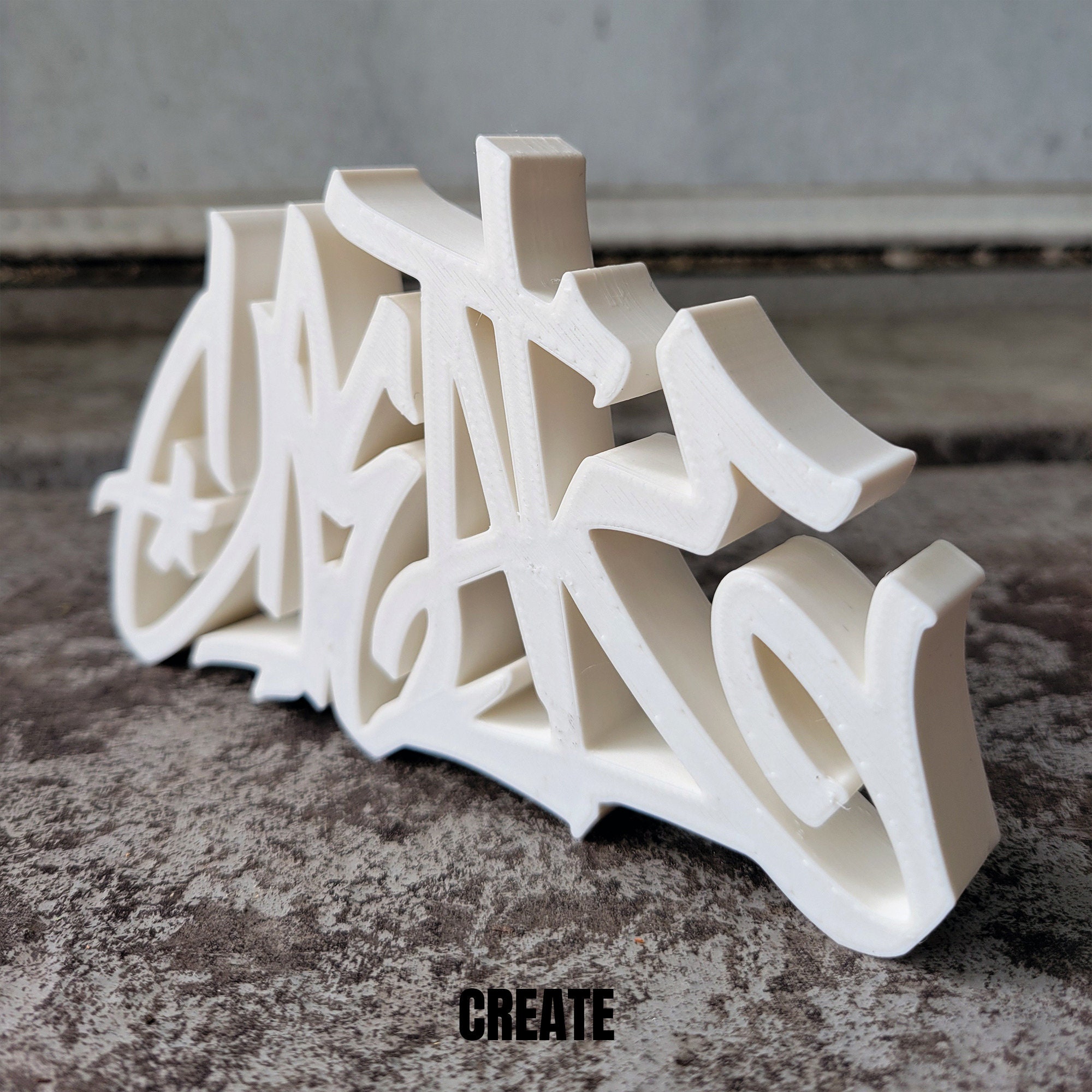 Custom Word 3d Print Graffiti Handstyle Mot Personnalisé - Etsy UK