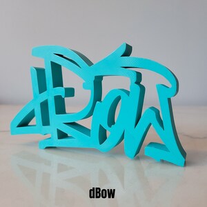 Custom Word 3d Print Graffiti Handstyle Custom Word 3d Print - Etsy