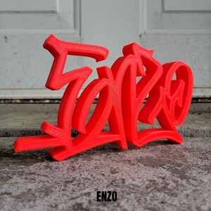 Custom Word 3d Print Graffiti Handstyle Mot Personnalisé - Etsy