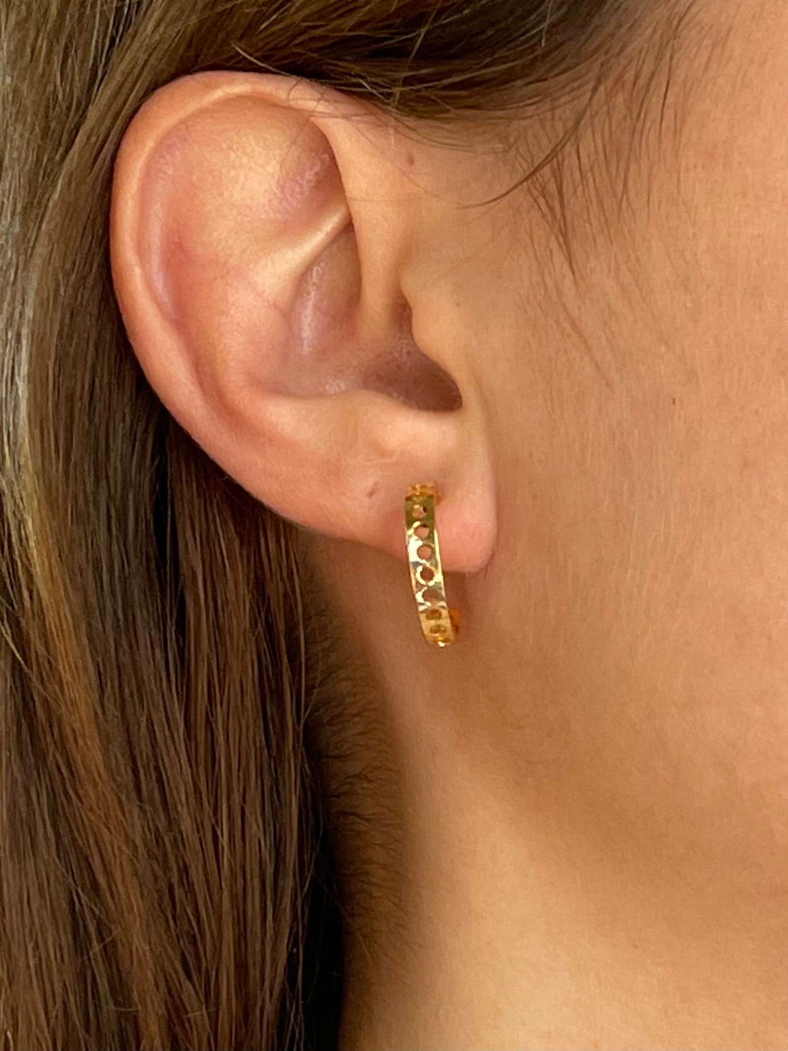 Gold Hoops / Basic Gold Hoops / 18K Gold Hoops / Handmade | Etsy