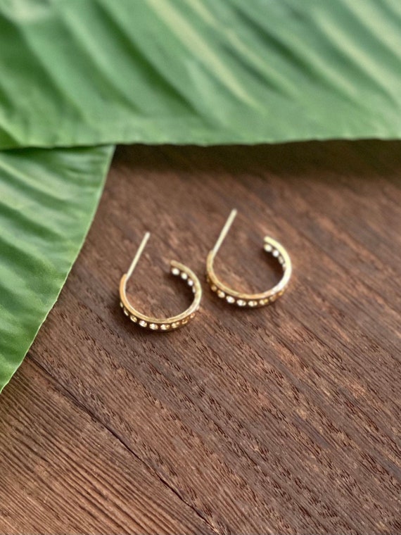 Gold Hoops / Basic Gold Hoops / 18K Gold Hoops / Handmade | Etsy