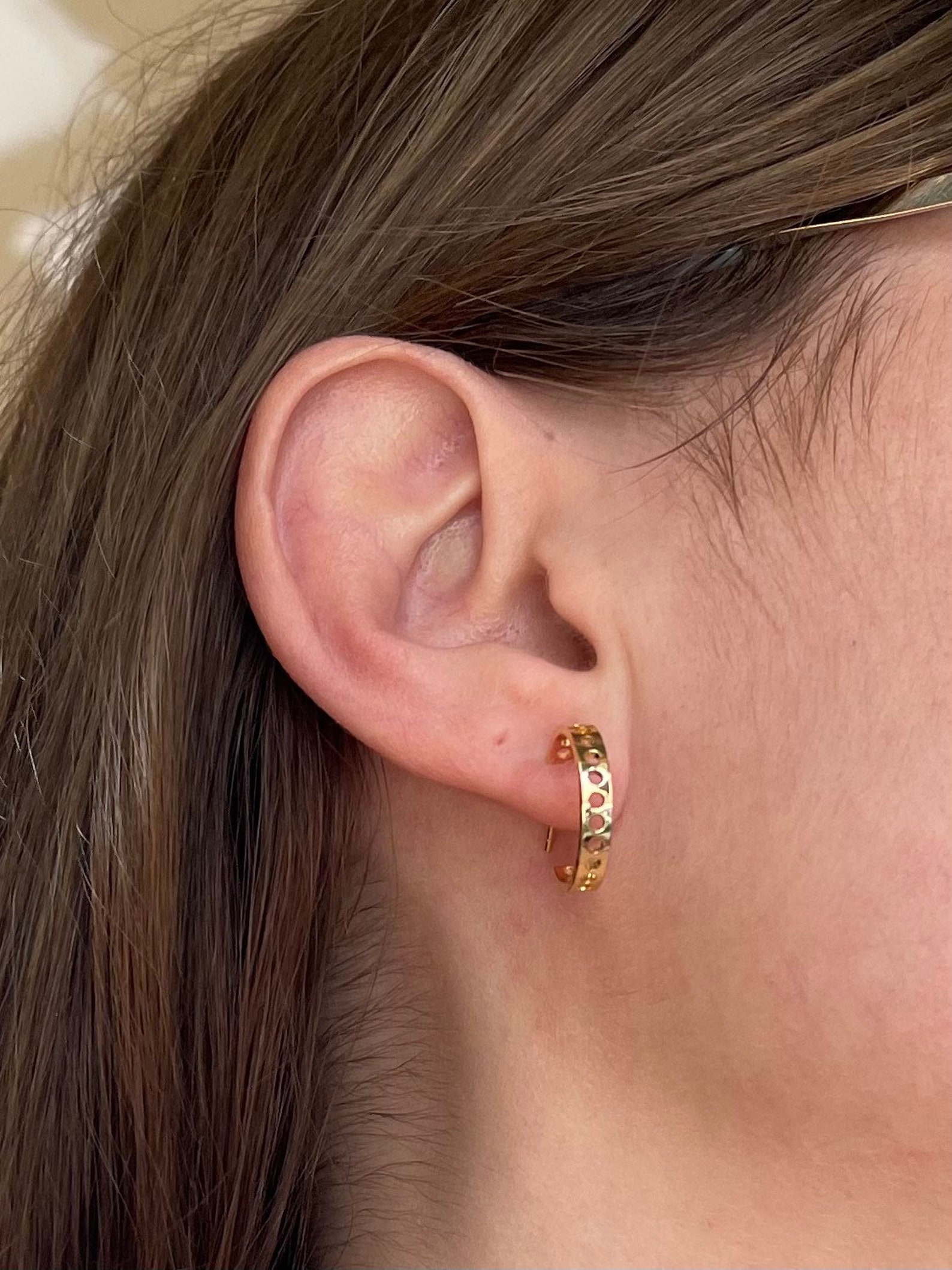 Gold Hoops / Basic Gold Hoops / 18K Gold Hoops / Handmade | Etsy