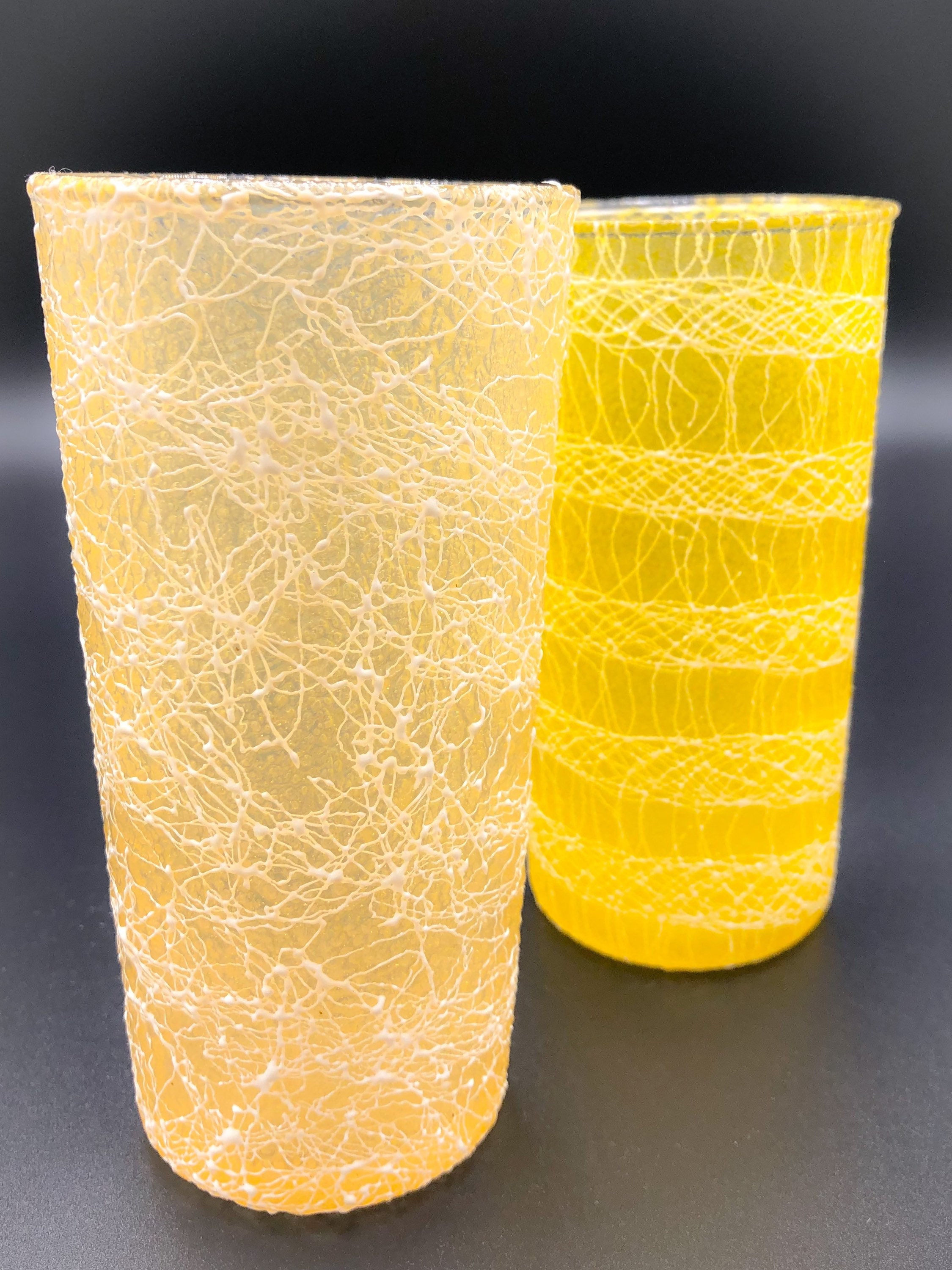 Set of Two Mid Century Spaghetti String Drinking Glasses - Etsy