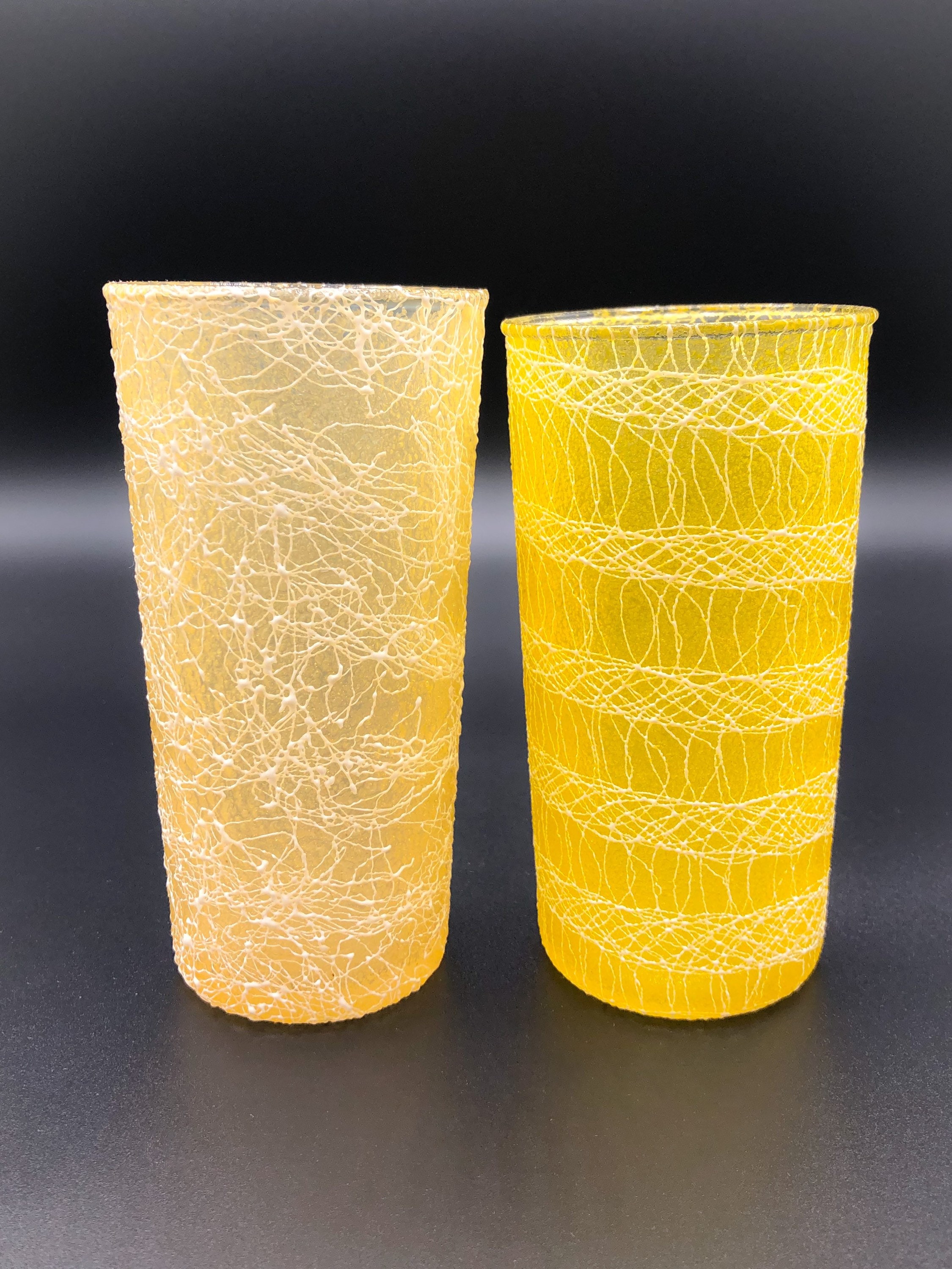 Set of Two Mid Century Spaghetti String Drinking Glasses - Etsy
