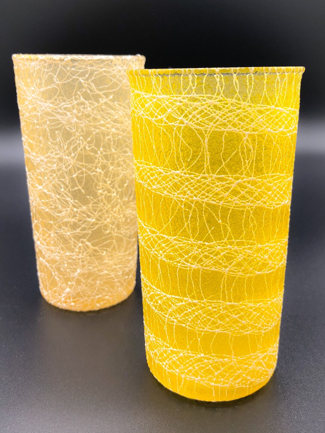 Set of Two Mid Century Spaghetti String Drinking Glasses - Etsy