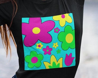 Kidcore Flowers Colorful Art Gift for Girls Summer Bag for - Etsy