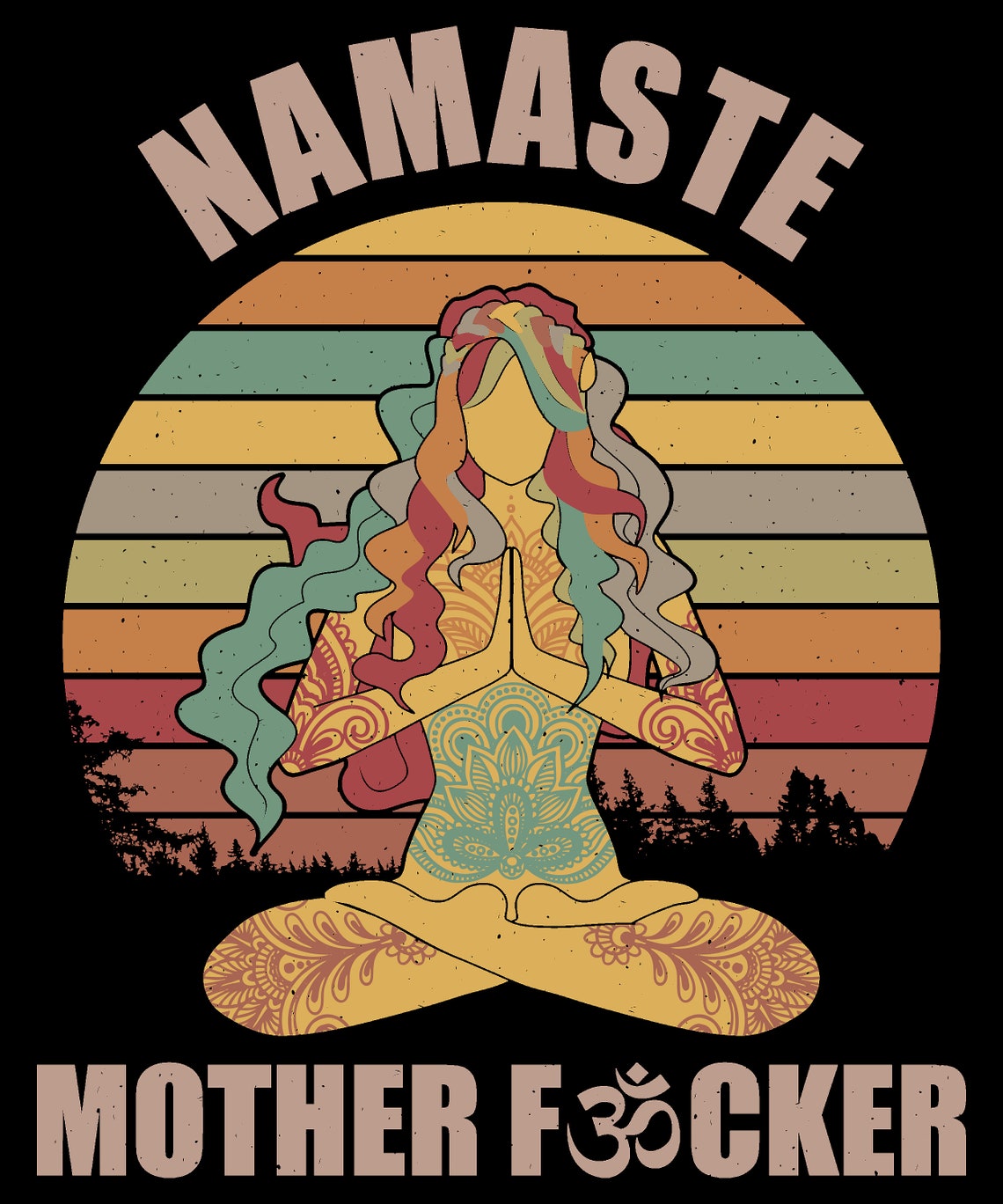 Namaste Mother F&cker Namaste Svg, Lotus PNG, Zentangle Buddha, Yoga ...
