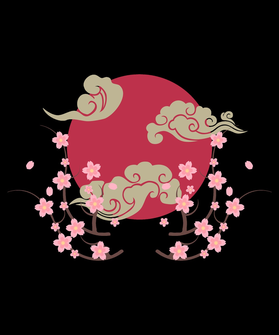 Japanese Wind Clouds Classic Fuji Sakura Essential Gift for - Etsy