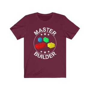 Cool Master Builder Funny Building Blocks Gift for Dad Unisex Jersey ...