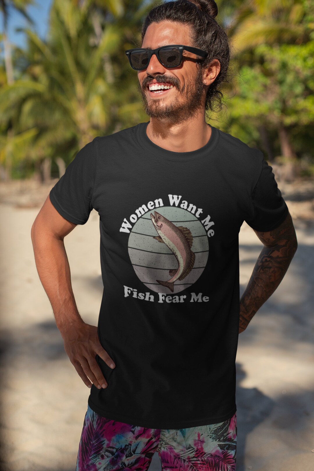 Women Want Me Fish Fear Me Shirt, Father Day Gift, Dad Fisherman Shirt ...