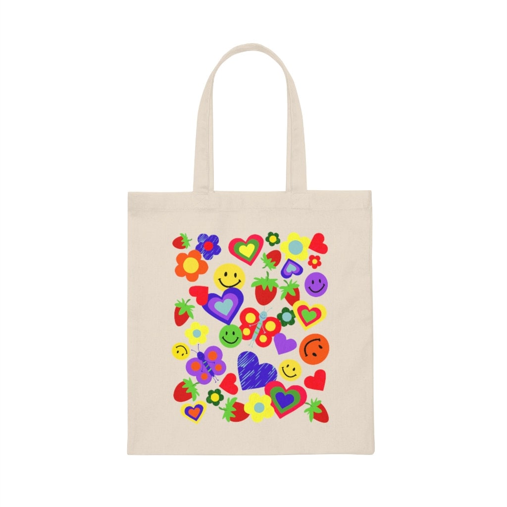 Kidcore Flowers Colorful Art Gift for Girls, Summer Bag for Woman ...