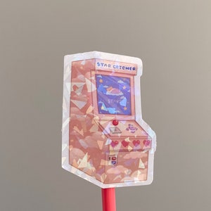 Holographic Arcade Machine Sticker Die Cut Sticker | Etsy