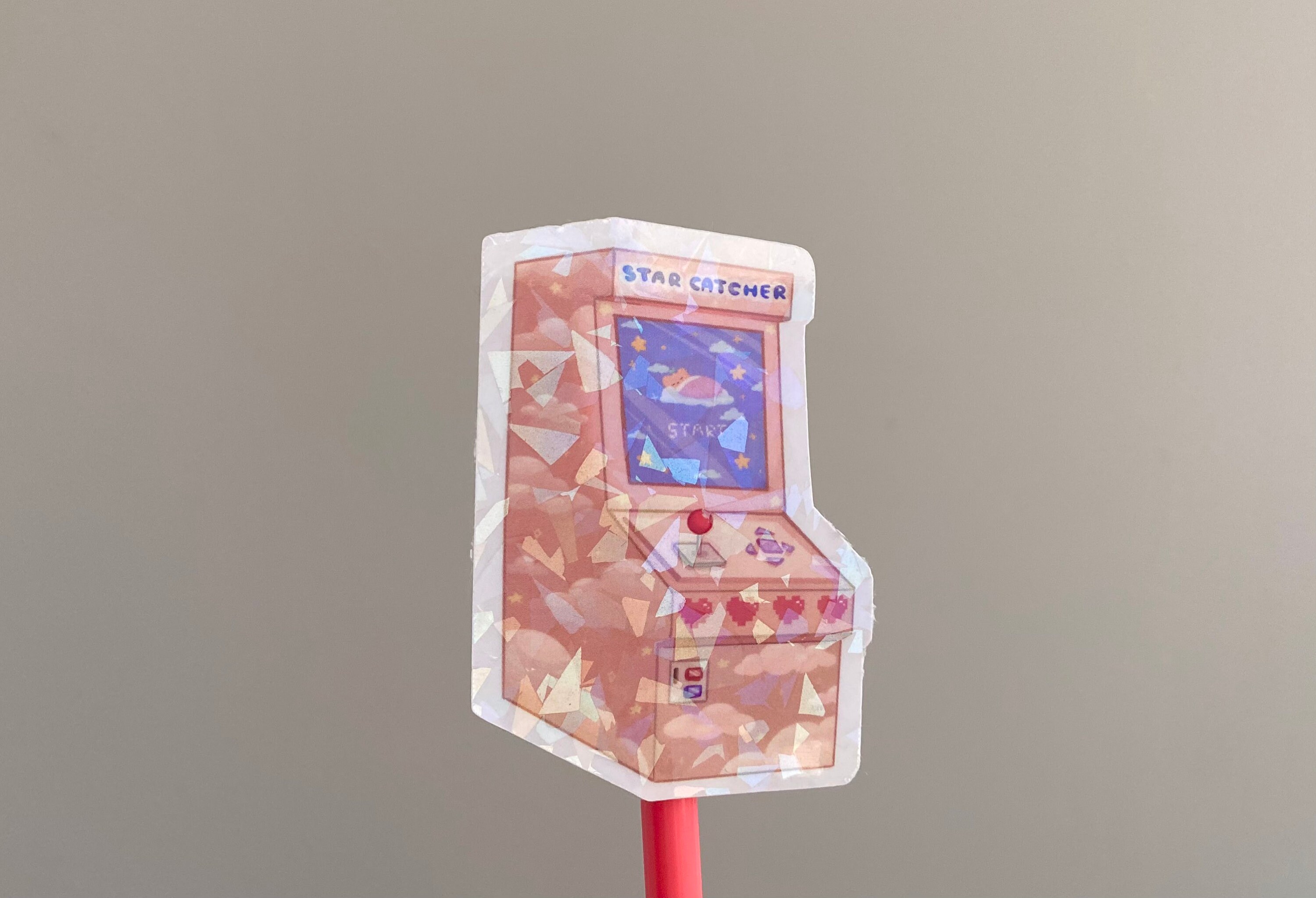 Holographic Arcade Machine Sticker Die Cut Sticker | Etsy