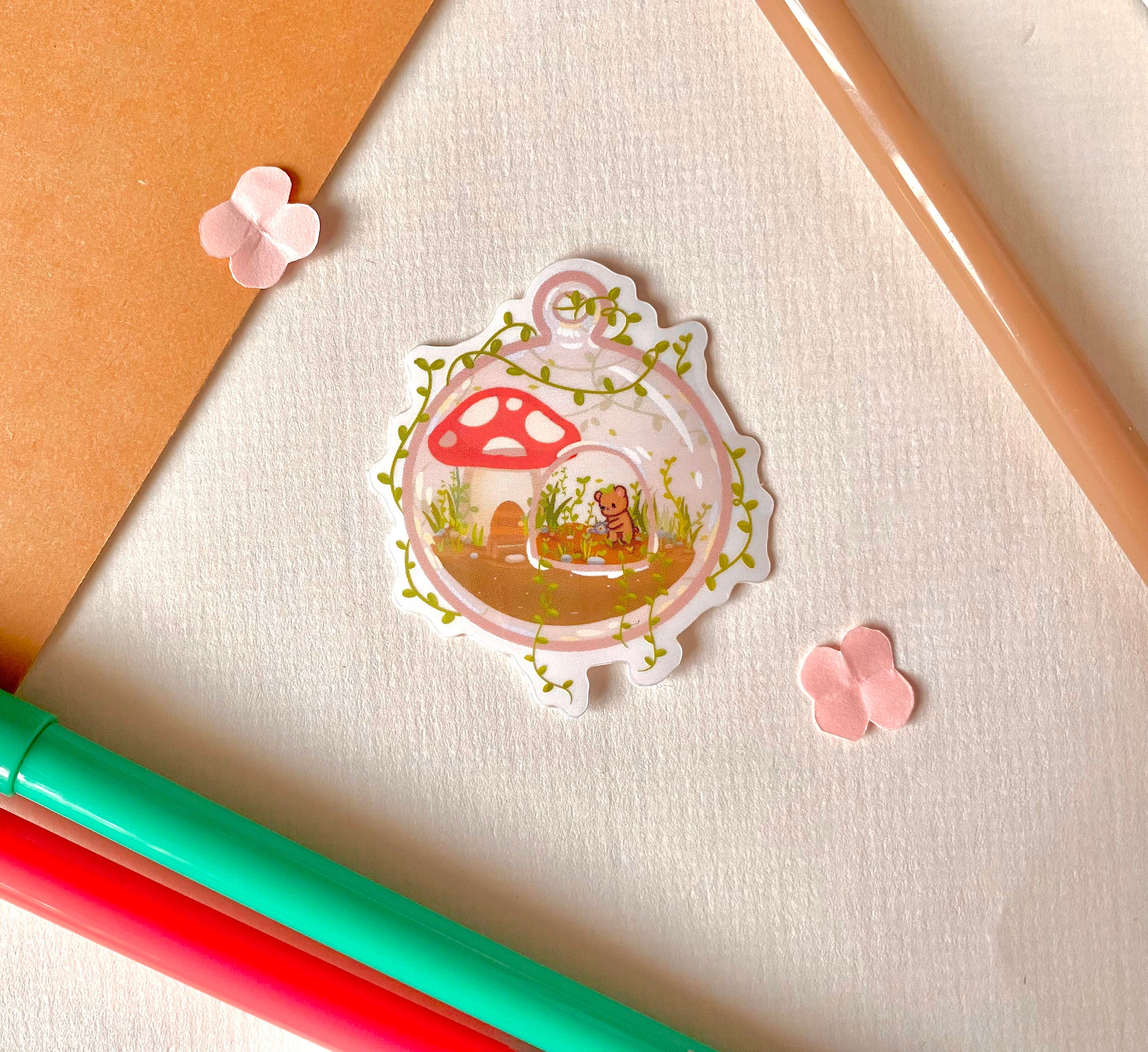 Transparent/translucent Glass Garden Orb Sticker Die Cut | Etsy