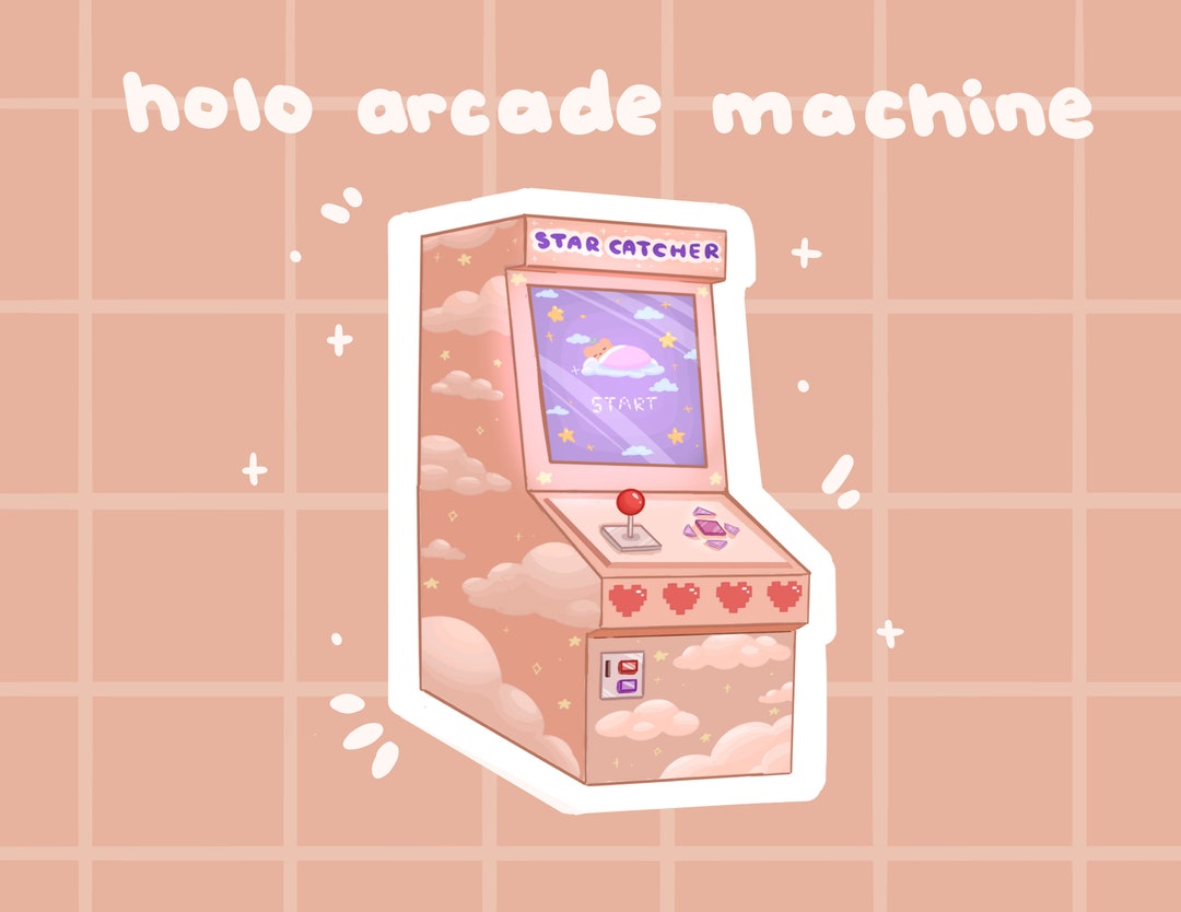 Holographic Arcade Machine Sticker Die Cut Sticker - Etsy
