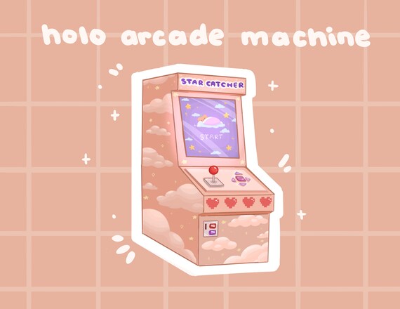 Holographic Arcade Machine Sticker Die Cut Sticker | Etsy
