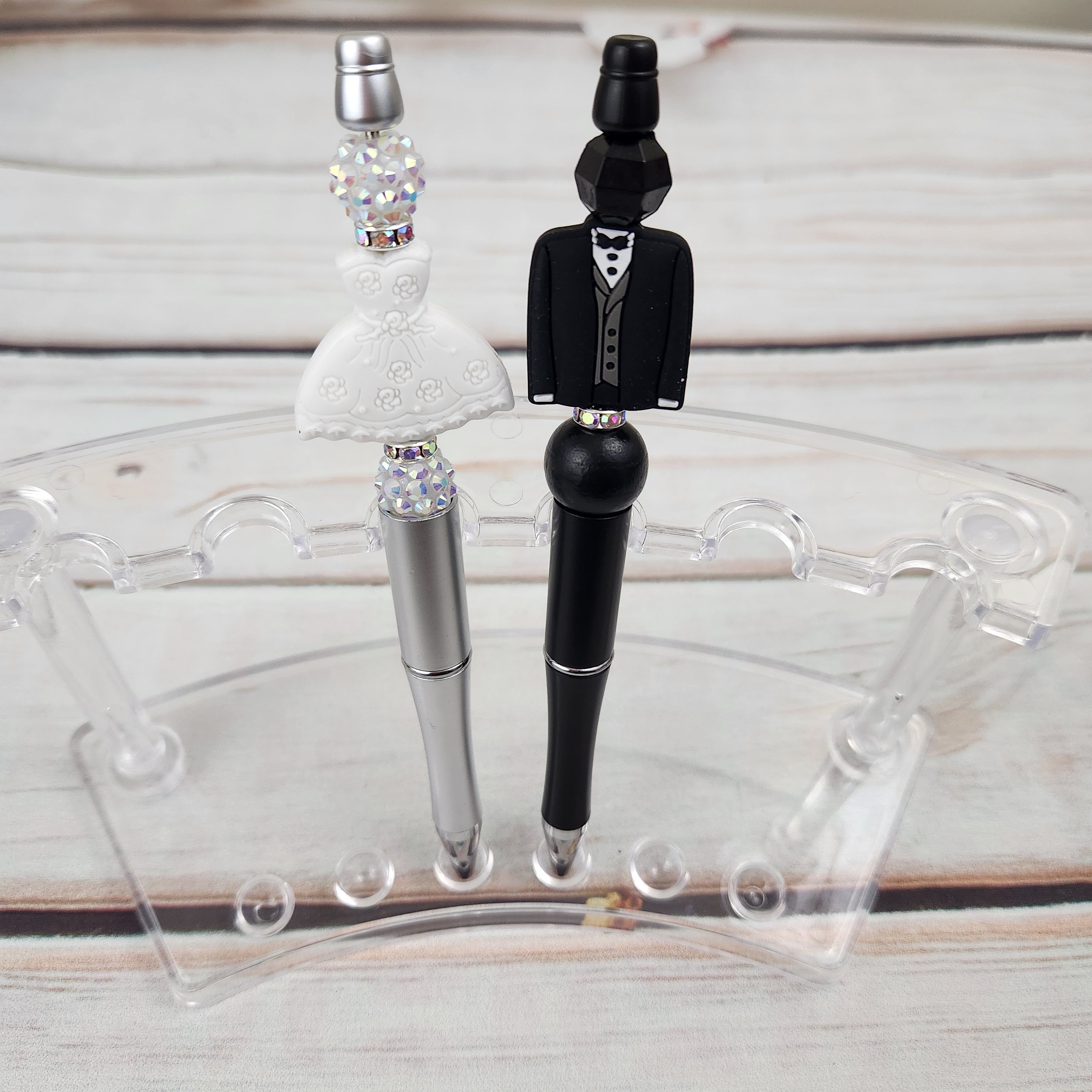 Bride and Groom Beaded Pens, Bride Pen, Groom Pen, Wedding Pen, His and ...