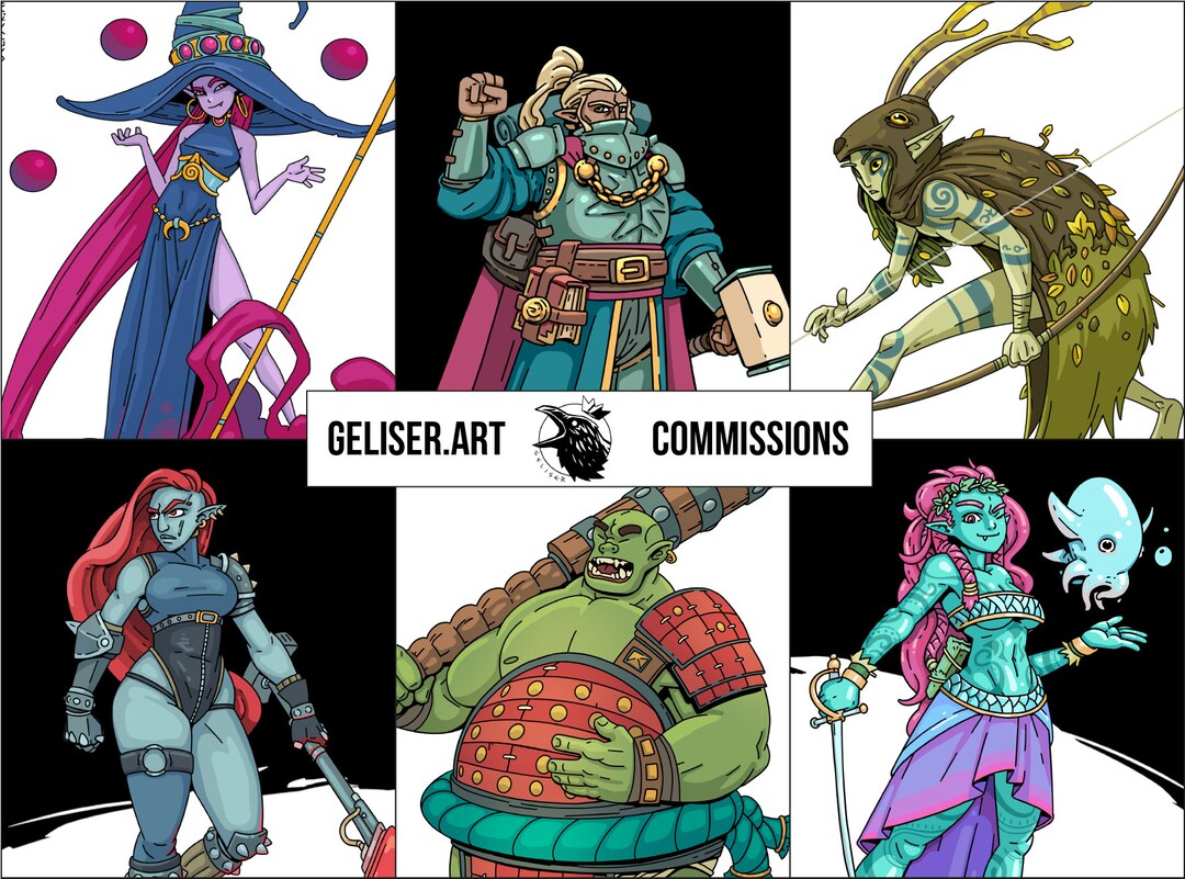 Commission Your Custom Character Art - D&D, Fantasy, Sci-fi - Human Art ...