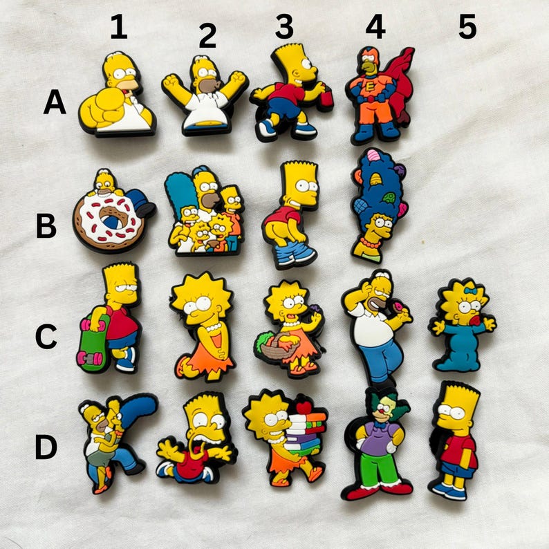 The Simpsons Shoes Charms - Etsy