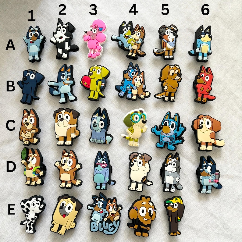 Bluey Character Shoe Charms - Etsy