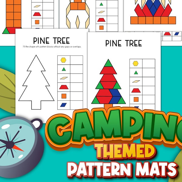 Lil Camper Count and Trace 7, Instant Download, Camping Worksheet ...