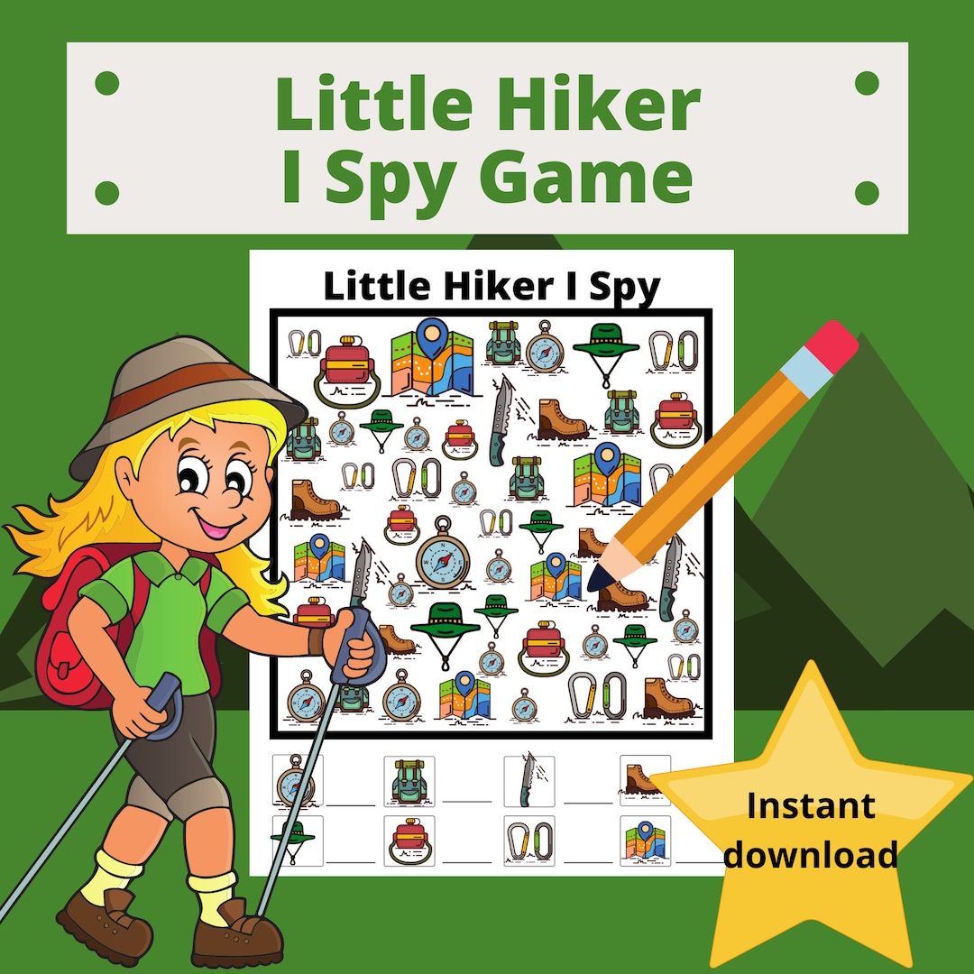 Lil Camper Hiking I Spy Game, Instant Download, I Spy, Camping ...