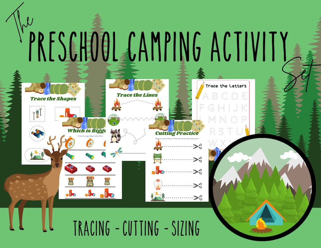 Preschool Camping Activity Digital Download, Instant Download, Camper ...