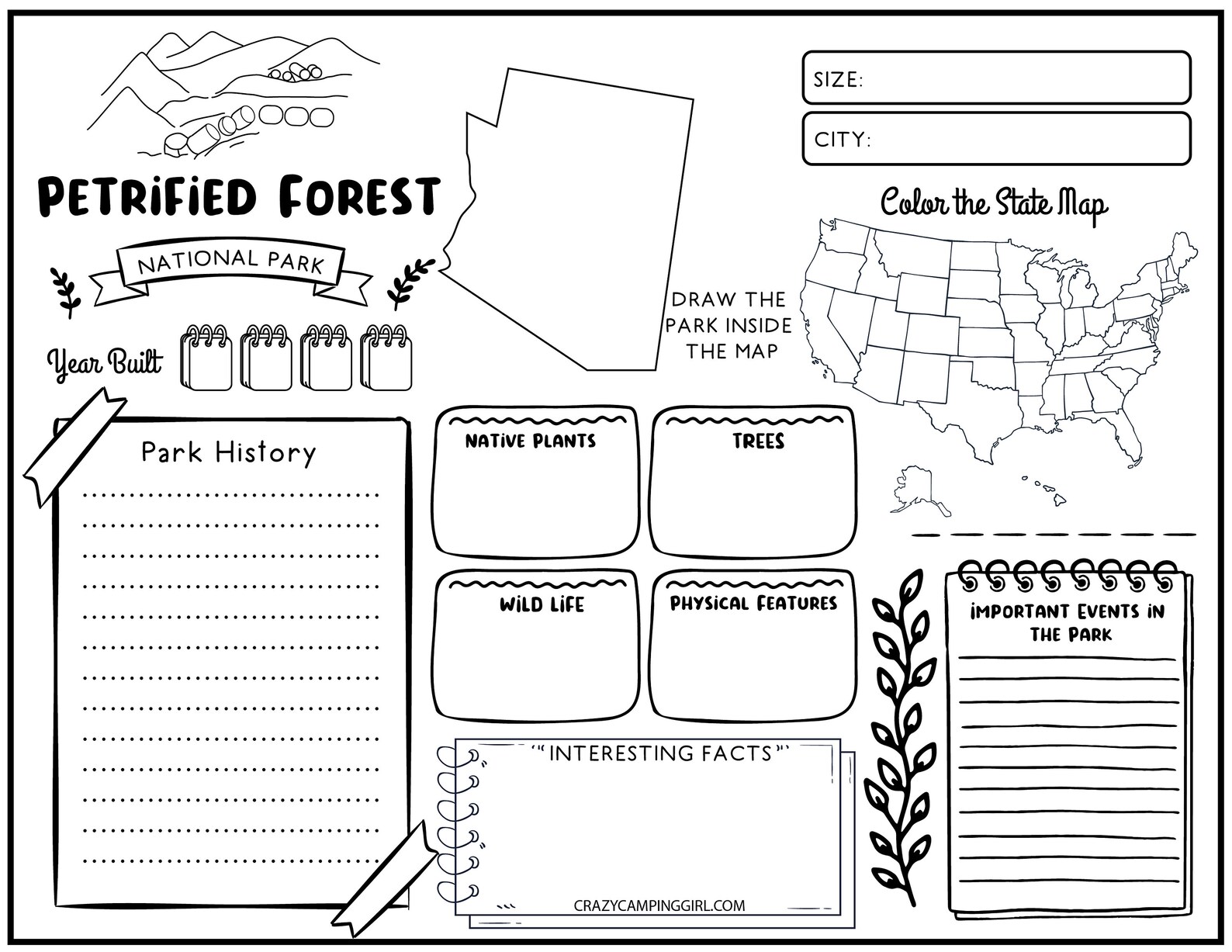 US National Park Printable Set, US National Parks, National Parks ...