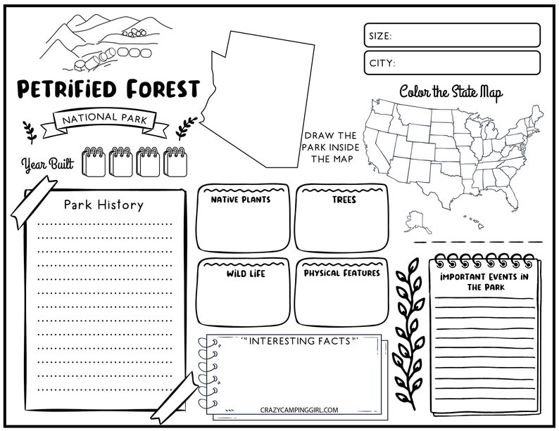 US National Park Printable Set, US National Parks, National Parks ...