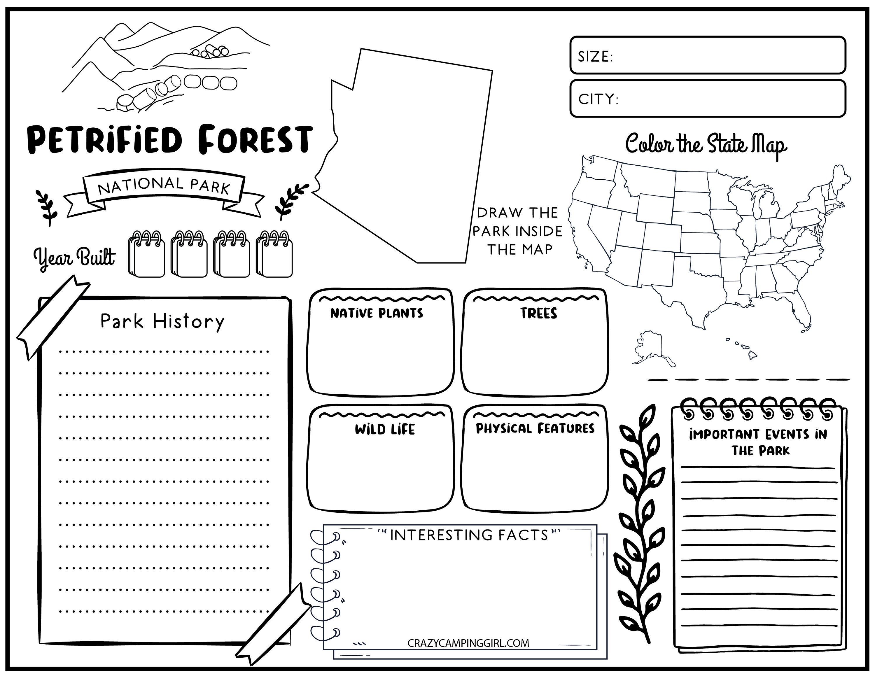 US National Park Printable Set, US National Parks, National Parks ...
