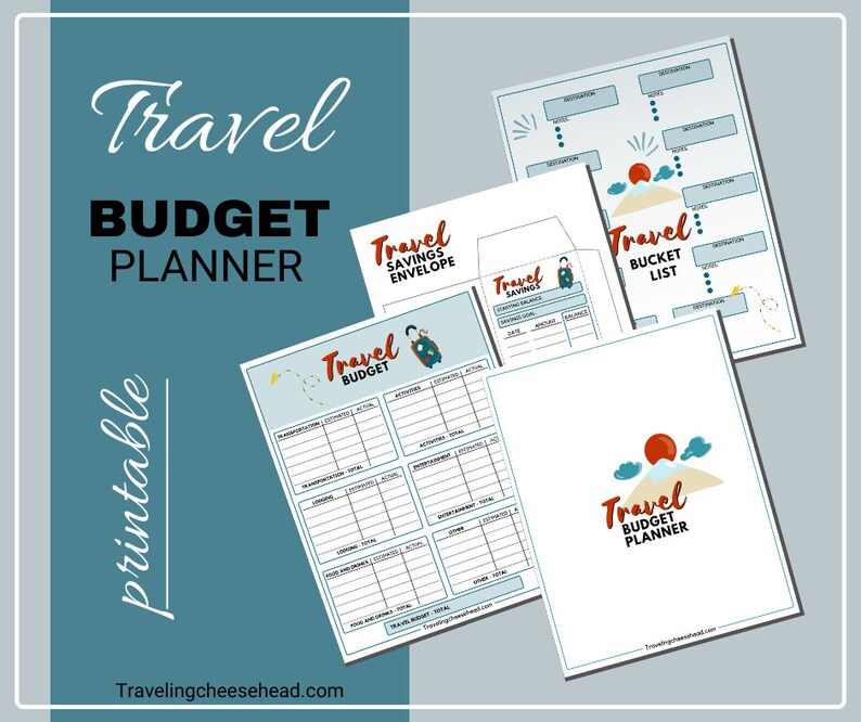 Travel Budget Planner, Budget Planner, Travel, Digital Download ...