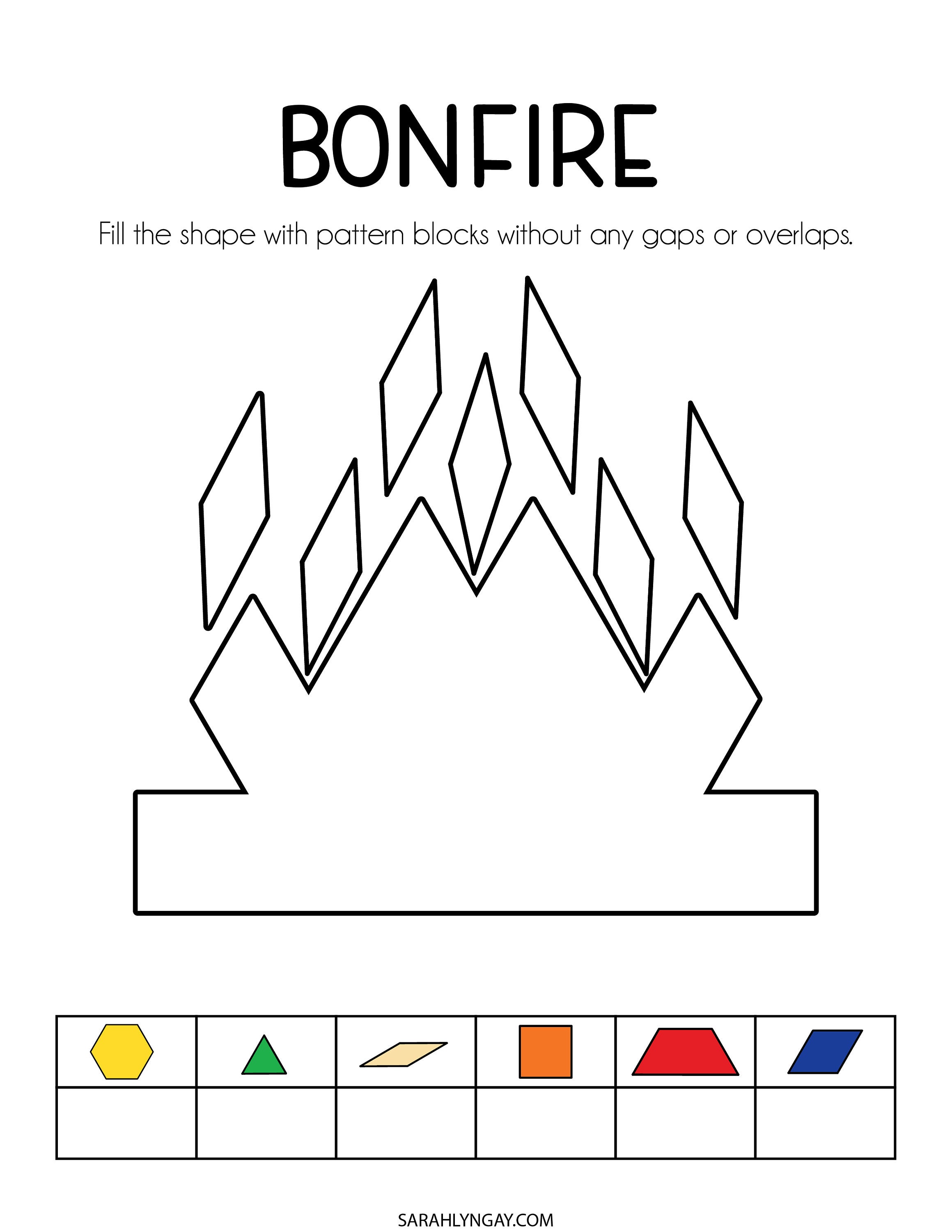 Camping Pattern Blocks, Camping Activities, Digital Download, Instant ...