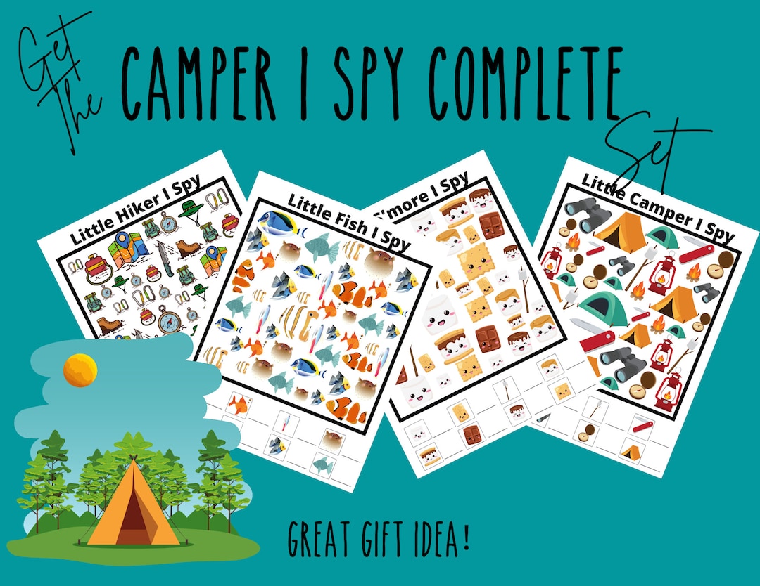 Lil Camper I Spy Complete Set, Instant Download, Camping Activity ...