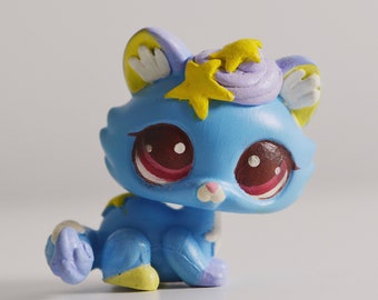 Hand-painted OOAK LPS Dachshund Banana Dog Figure Custom Littlest Pet ...