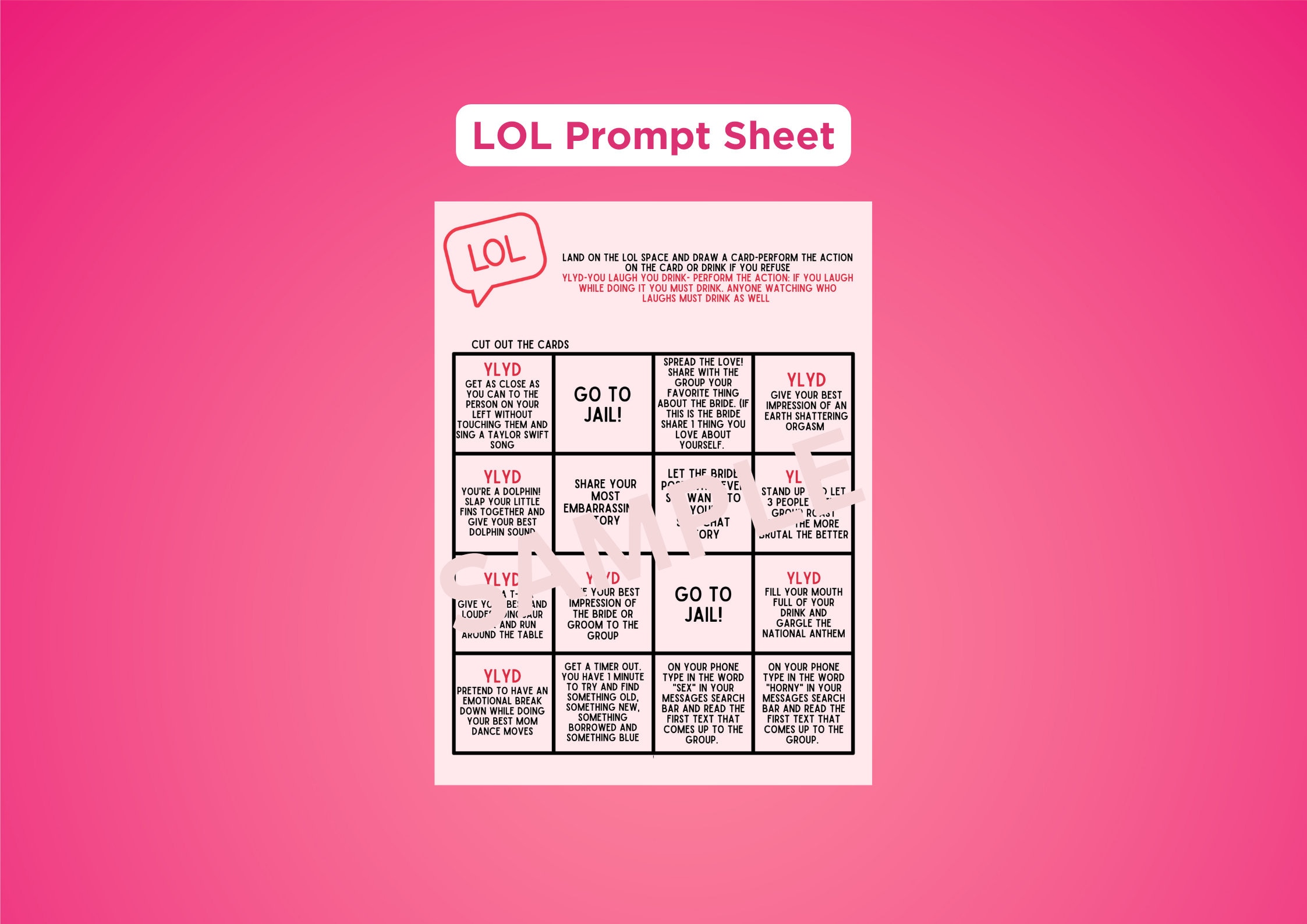 Bachelorette Party Game I Hens Party Game I Stagette Game I - Etsy