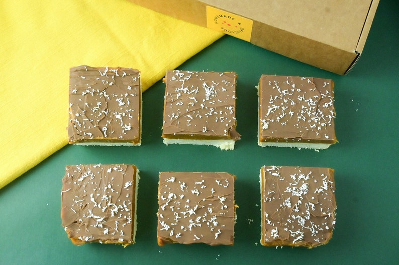 Millionaire Shortbread Letterbox Gift: Homemade Caramel Chocolate - Etsy UK