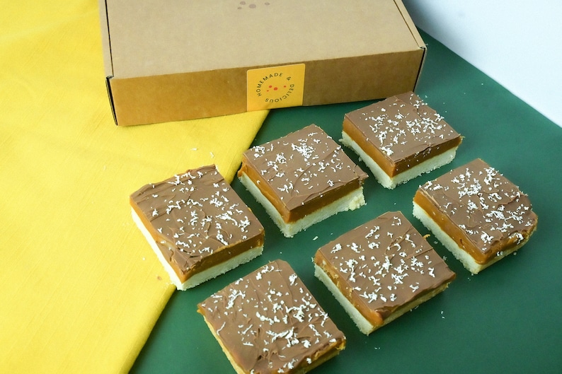 Millionaire Shortbread Letterbox Gift: Homemade Caramel Chocolate - Etsy UK