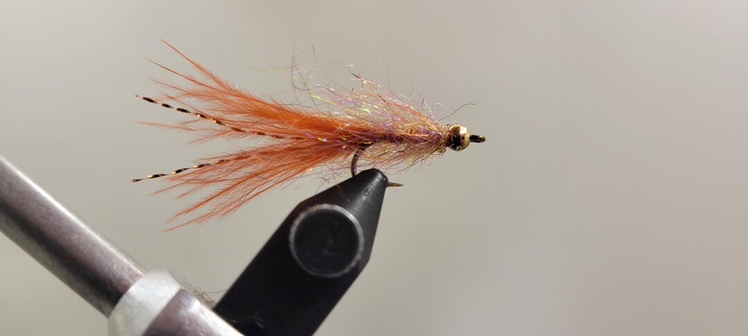 Jig Head Leech Burnt Orange Tail UV Body Gold Bead "flamus Maximus " - Etsy